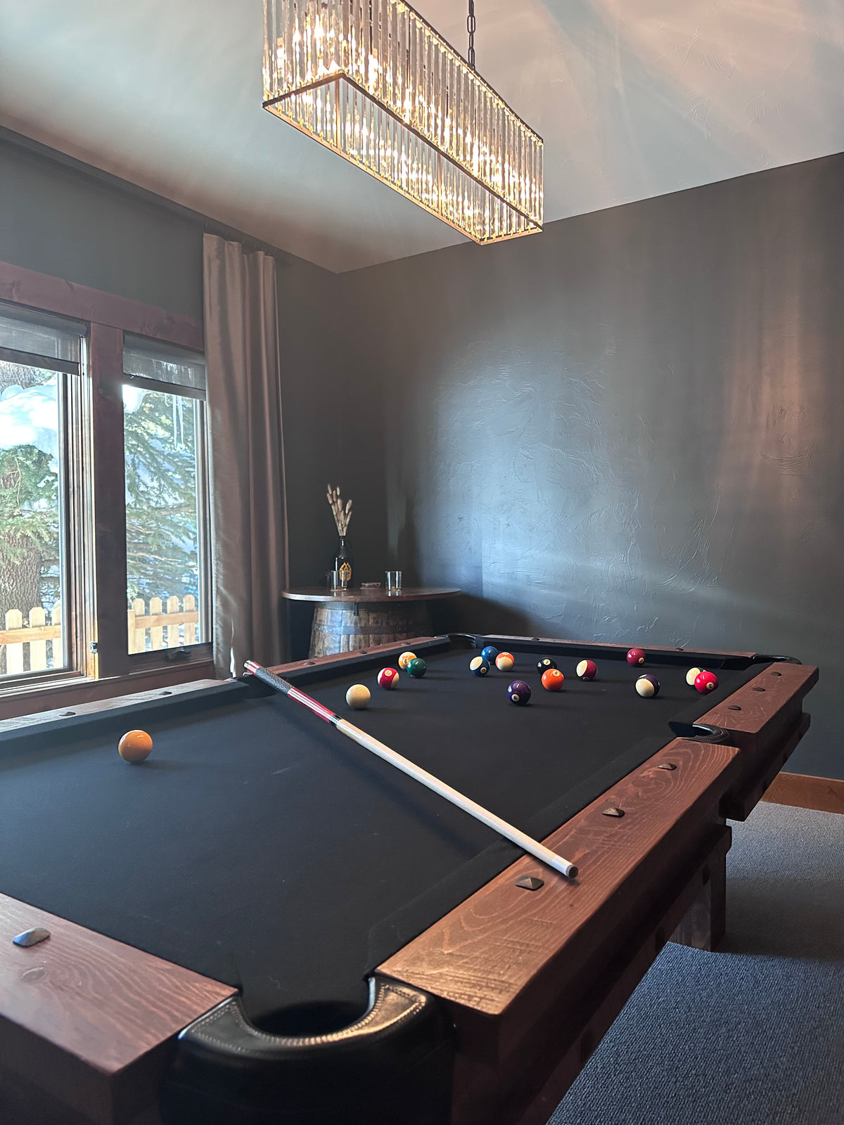 Rustic Barnwood Cheyenne Billiard Table w/Premium Billiard Accessories ...